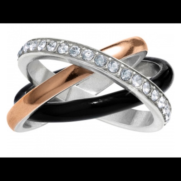 Brighton | Jewelry | Brighton Neptunes Rings Black Trio Ring | Poshmark